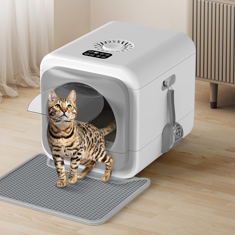Deodorizing stainless steel cat litter box
